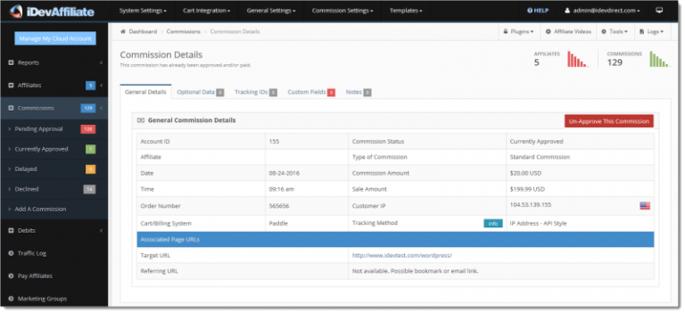 Commission Status Explanation - iDevAffiliate Knowledge Base, FAQs, Technical Support