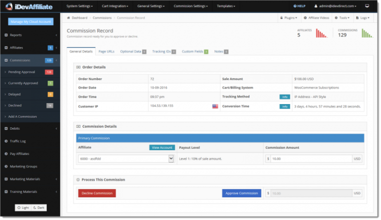Commission Status Explanation - iDevAffiliate Knowledge Base, FAQs, Technical Support