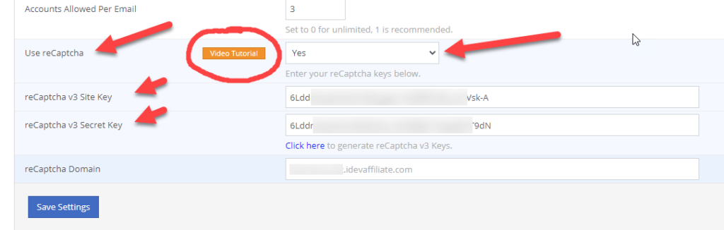 reCaptcha Setup - iDevAffiliate Knowledge Base, FAQs, Technical Support